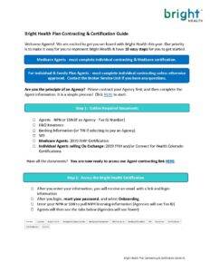 BrightHealth_Certification_How_to_Guide | Agent Pipeline